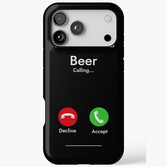 Beer Calling Funny Phone Call Incoming Screen for iPhone Case 17 16 15 ...