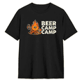 Beer Camp Camp Fire Vintage Graphic Tee for Men, Outdoor Gift Cotton ...