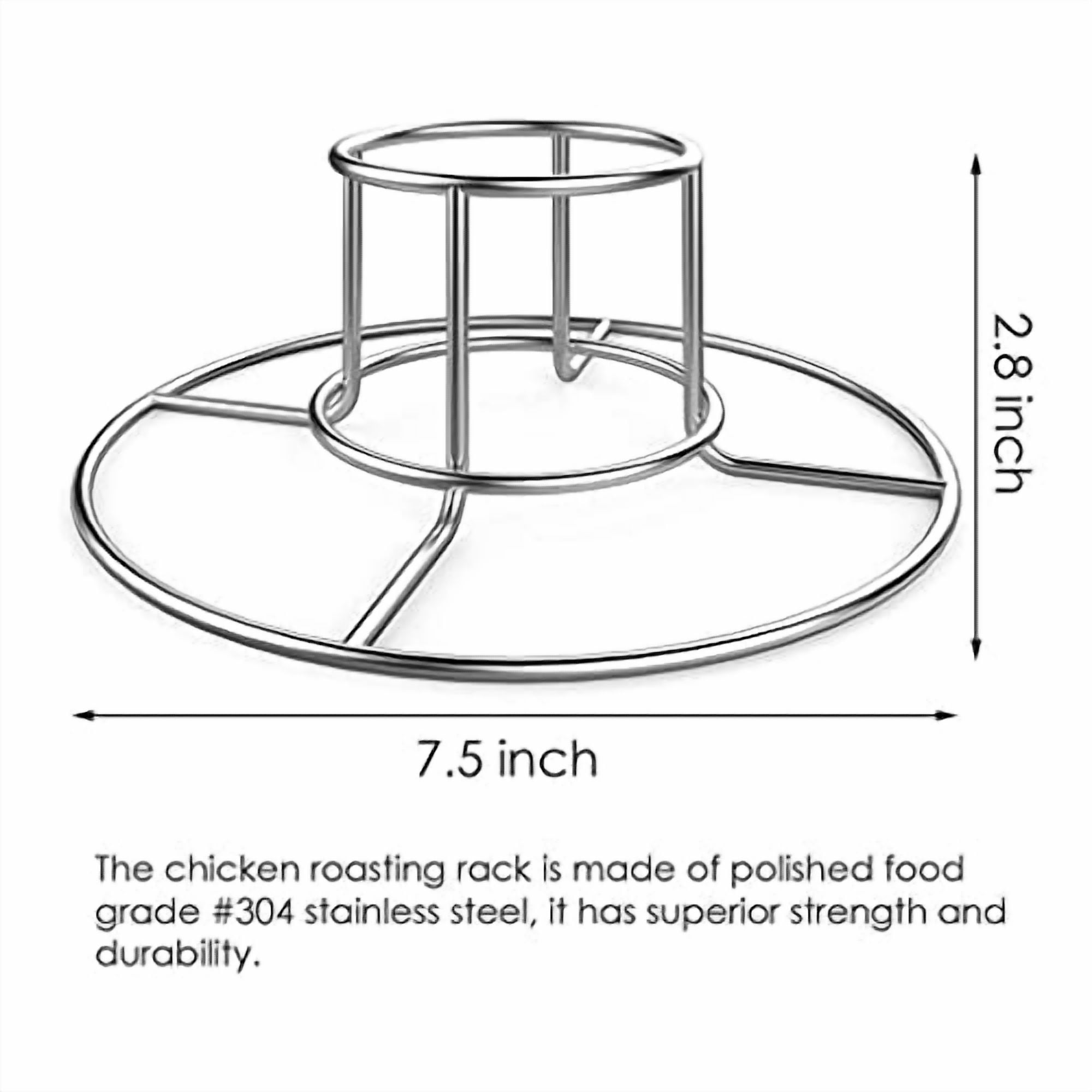 Beer Can Chicken Holder Barbecue Grill Rack for Whole Chicken Roast ...