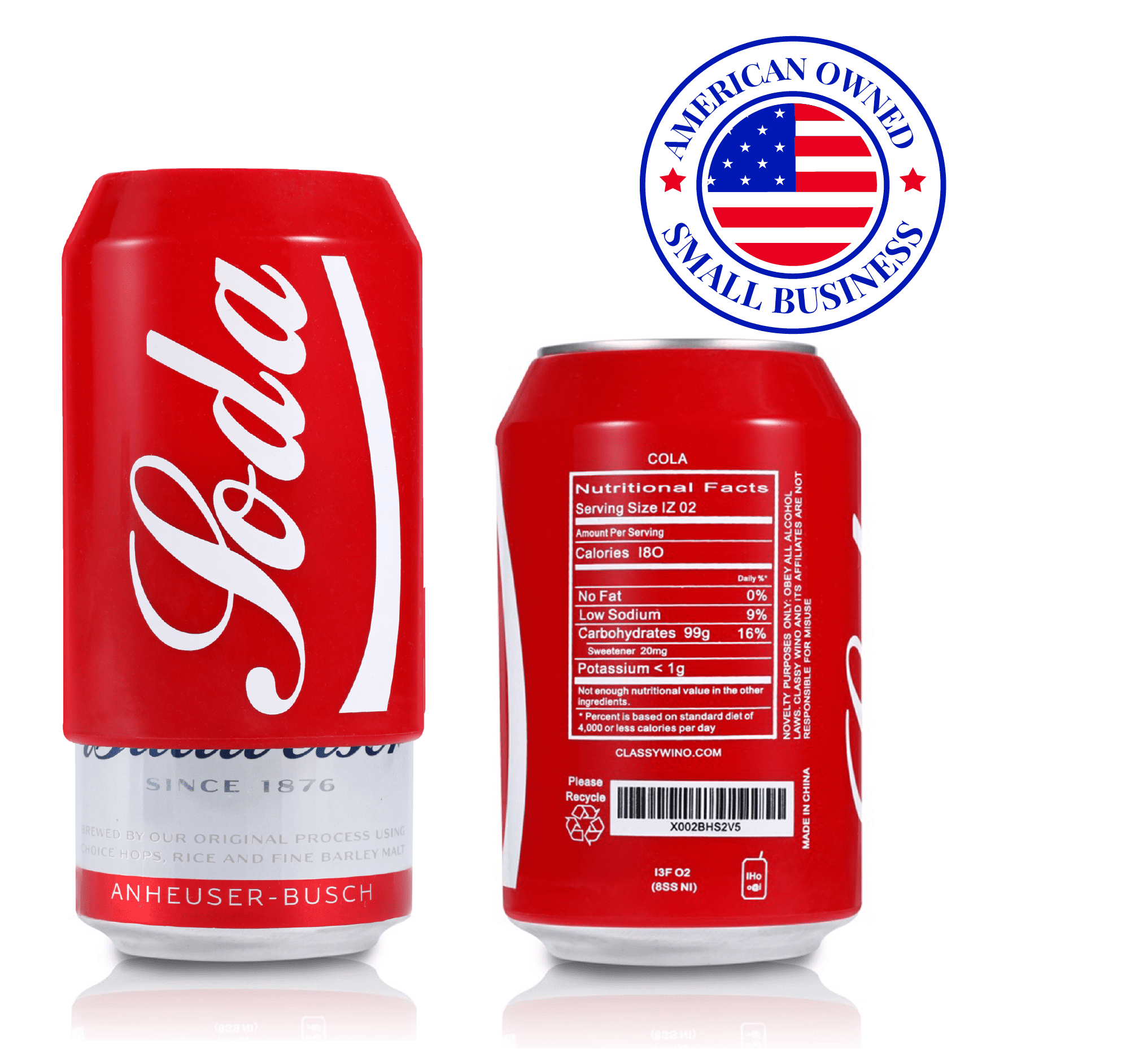 Classy Wino - 2 Pack Beer Can Covers Resembling Soda - Walmart.com