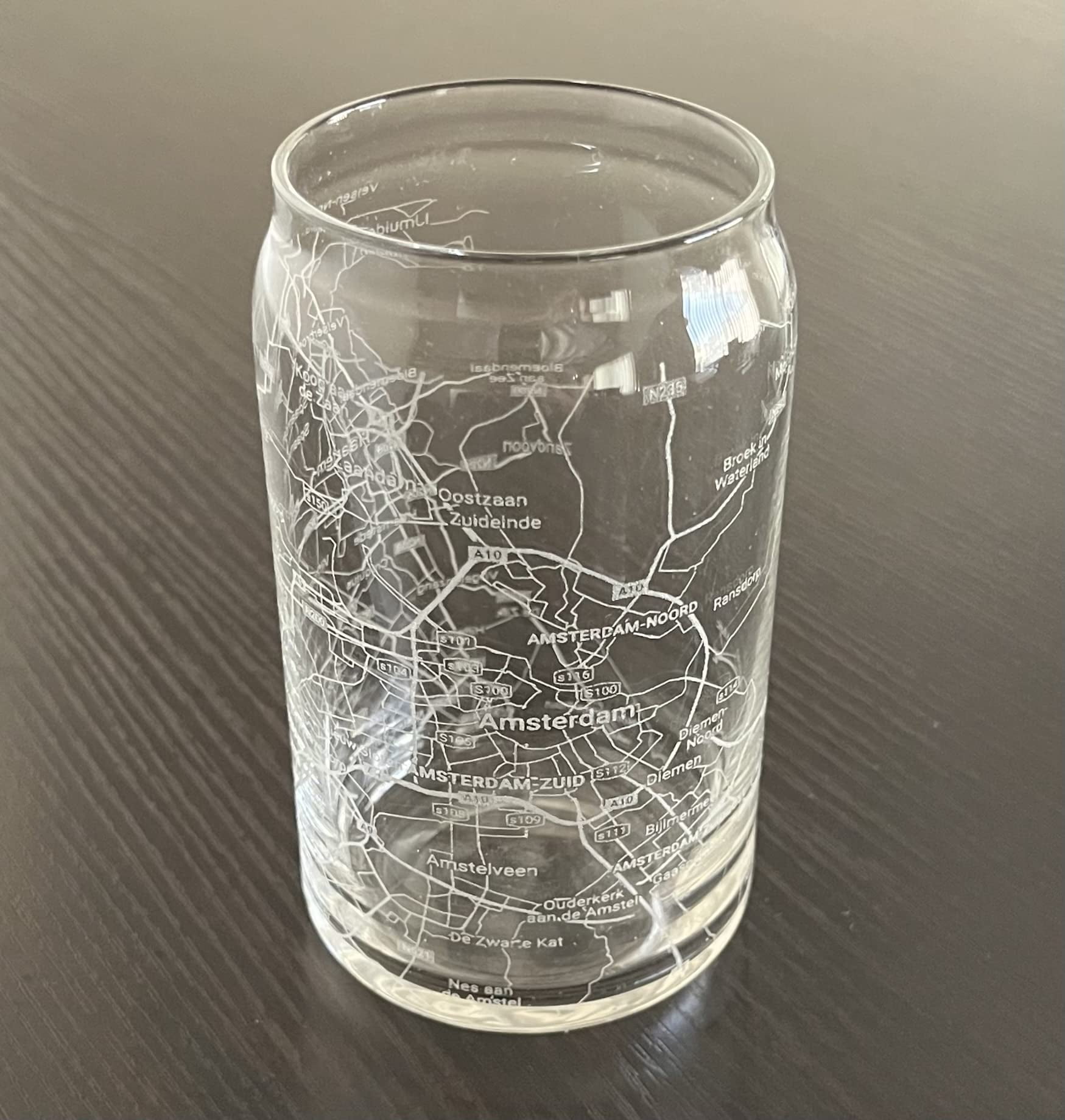 Beer Can Glass 16 oz Urban City Map Amsterdam Netherlands - Walmart.com