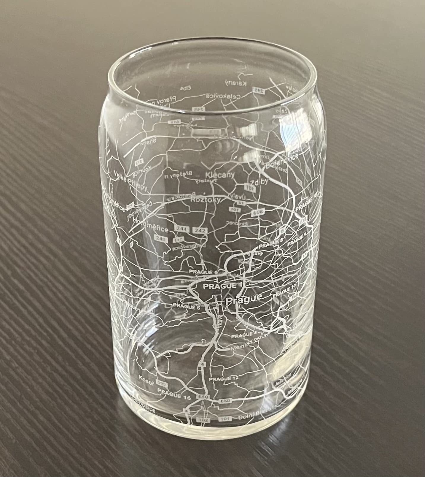 Beer Can Glass 16 oz Urban City Map Prague Czech Republic - Walmart.com