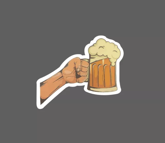Beer Cheers Sticker Hand Waterproof Sticker Phone Decal Water Bottle