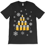 Beer Christmas Tree Funny Holiday Drinking Graphic H22494 T-Shirt, for ...