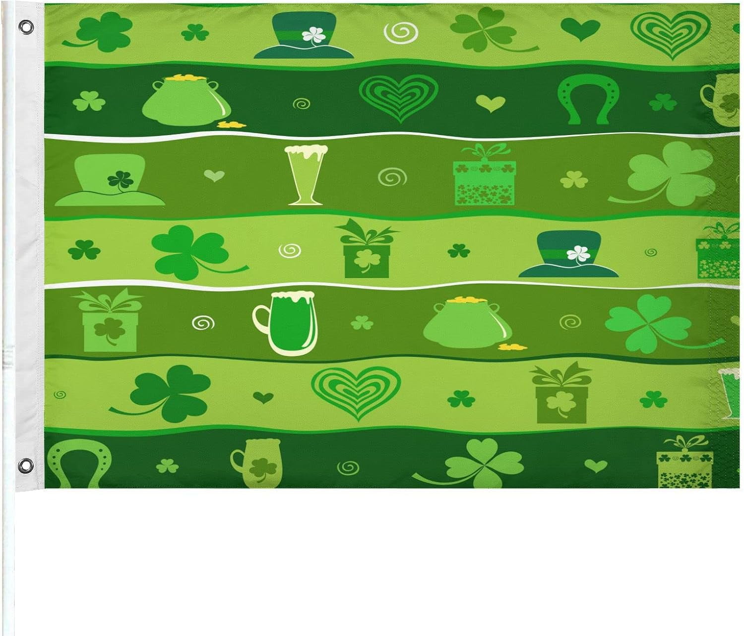 Beer Clover Hat Flag Outdoor Garden Flag for Outside Funny Flags with ...