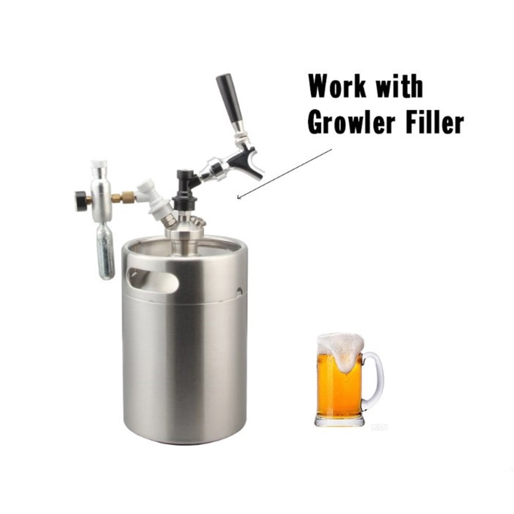 Beer Draft Faucet Adjustable Beer Keg Tap Stainless Steel Beer Tap ...