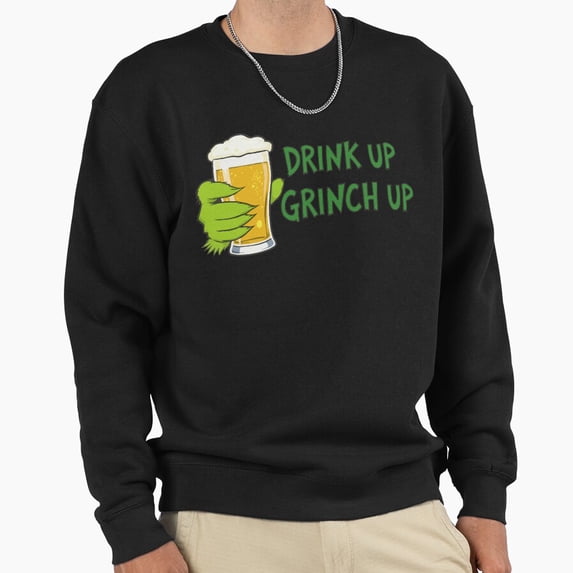 Beer Drink Up Christmas Grouch Up Funny Christmas Retro Aesthetic ...