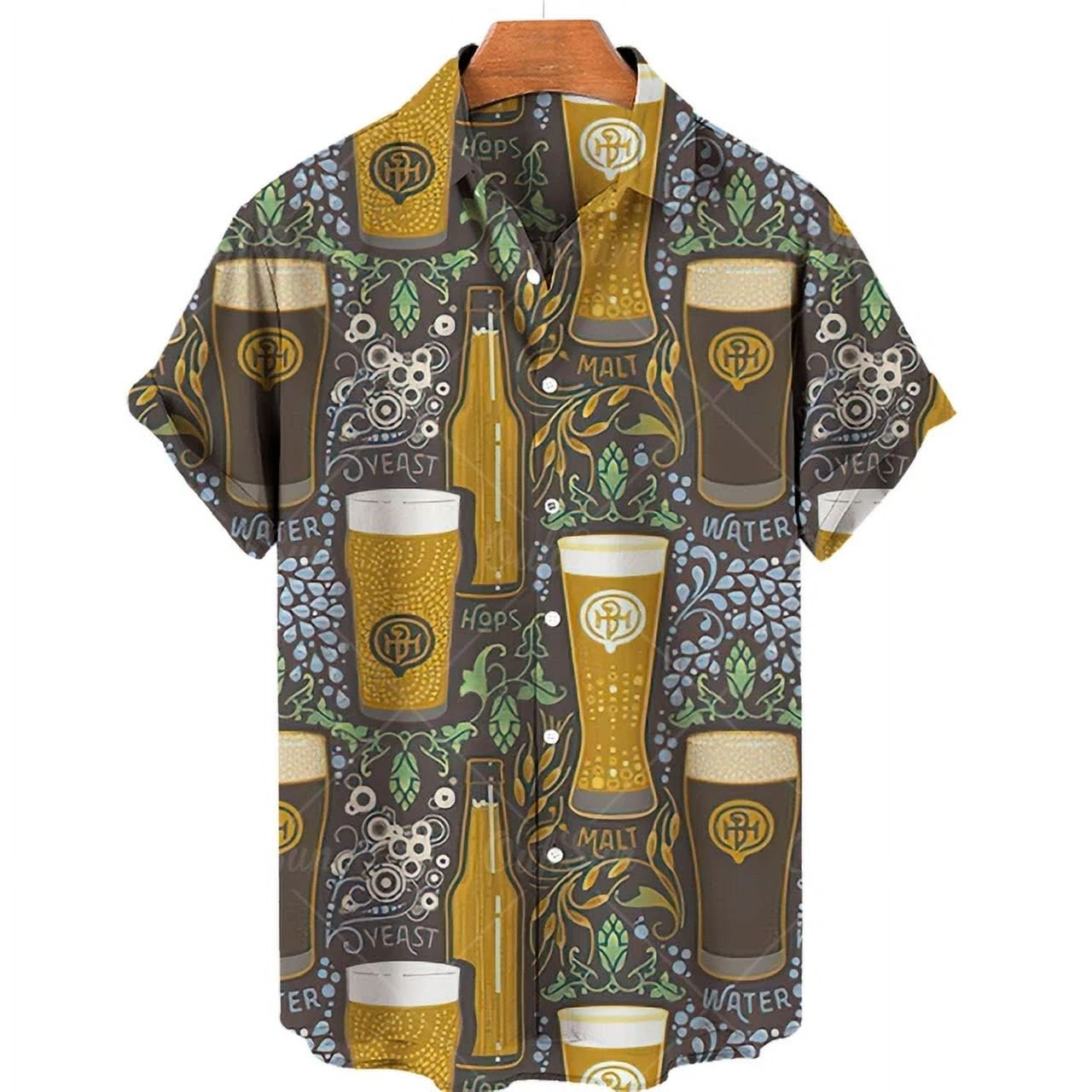 Beer Festival Harajuku Shirts For Men 3D Print Short Sleeve Tees Summer ...
