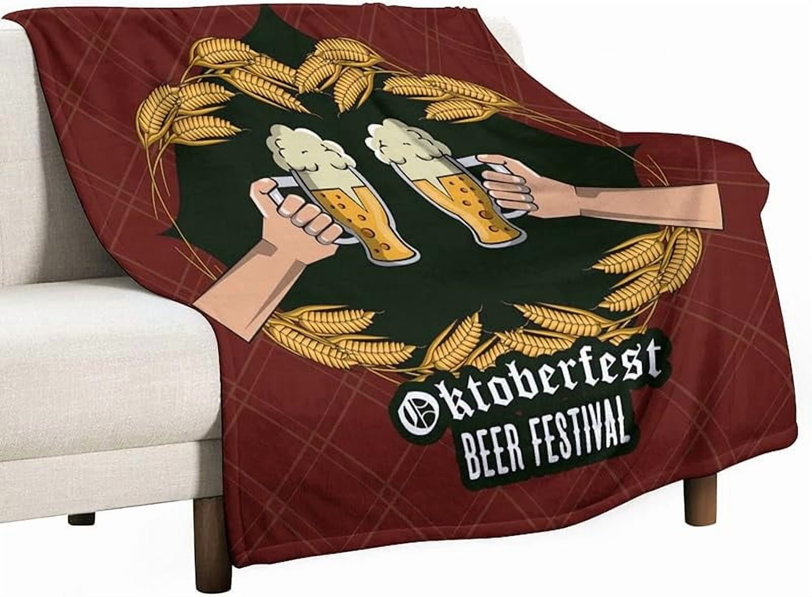 Beer Festival Poster Blanket Throw Flannel Warm Soft Comfortable Fluffy ...