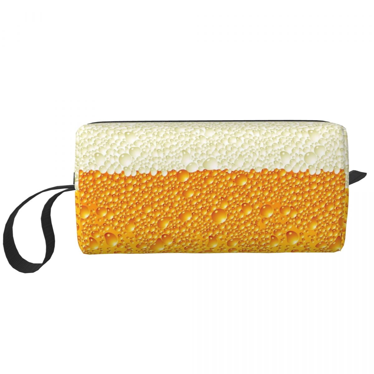 Beer Foam Pattern Makeup Bag Cosmetic Organizer Storage Dopp Kit ...