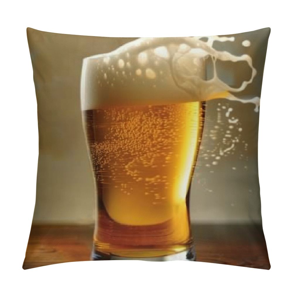 Beer Foam Print Corduroy Throw Pillow Covers,Pillow Cushion Cases,Throw ...