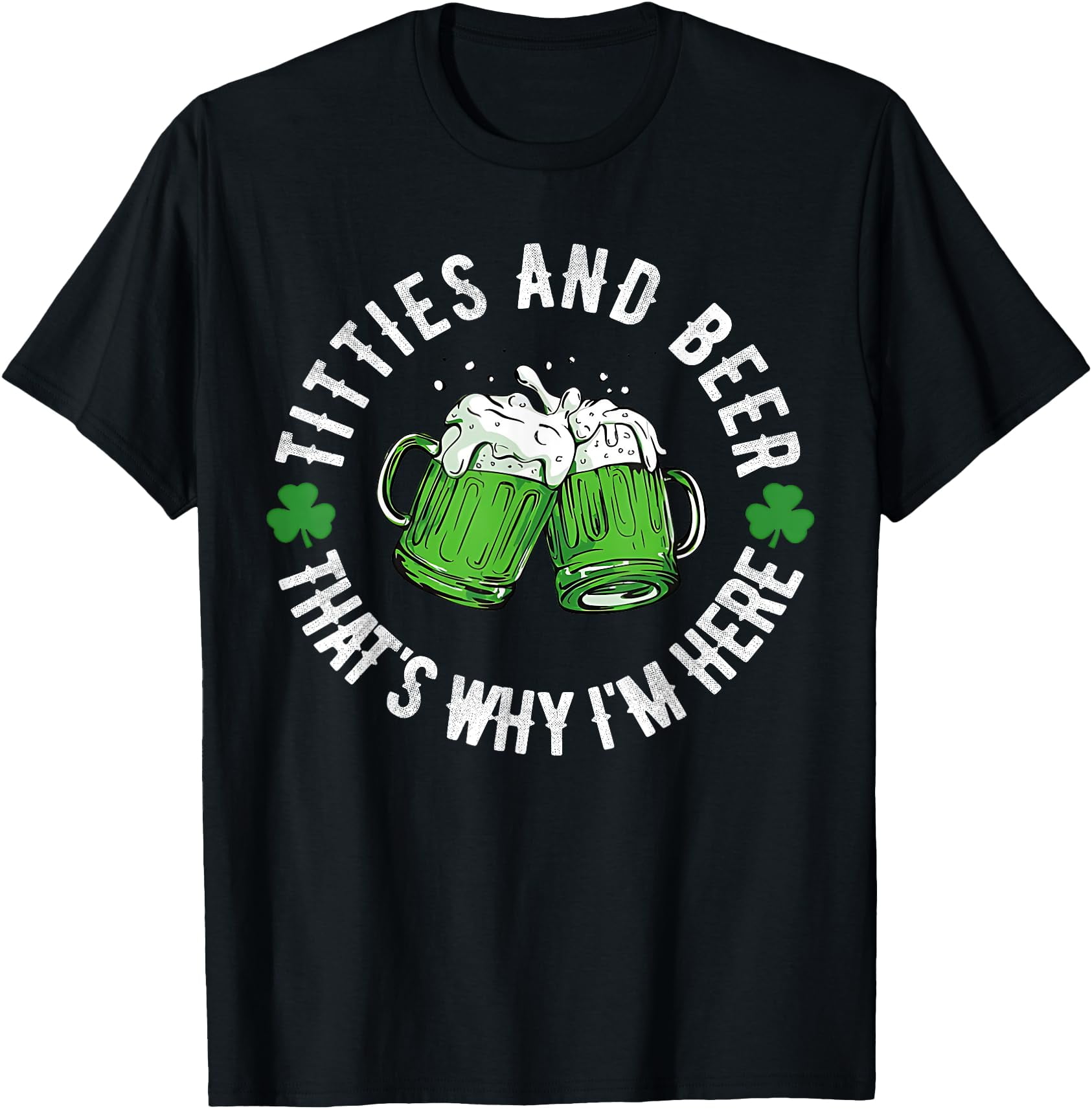 Beer & Fun That’s Why I'm Here Funny 2025 Party Tee Shamrock Hoodie ...