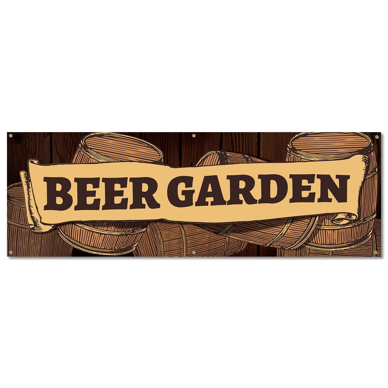 Beer Garden | 24" X 72" Banner | Outdoor Vinyl Sign With Grommets ...