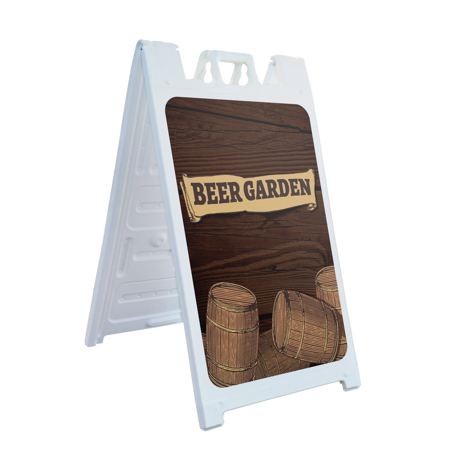 Beer Garden 24" x 36" Double Sided A-Frame Sidewalk Sign, Includes 2 ...