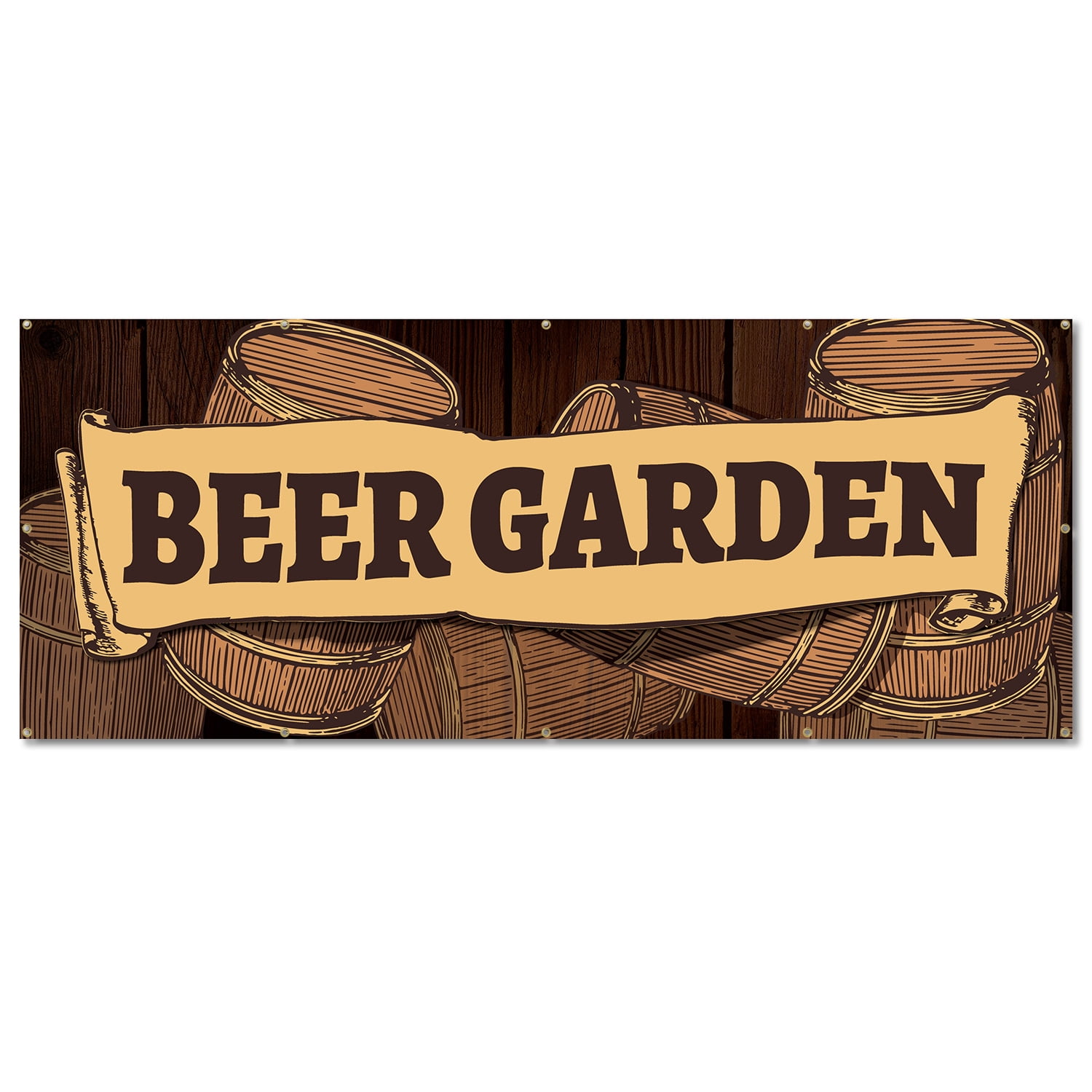 Beer Garden | 48" X 120" Banner | Outdoor Vinyl Sign With Grommets ...