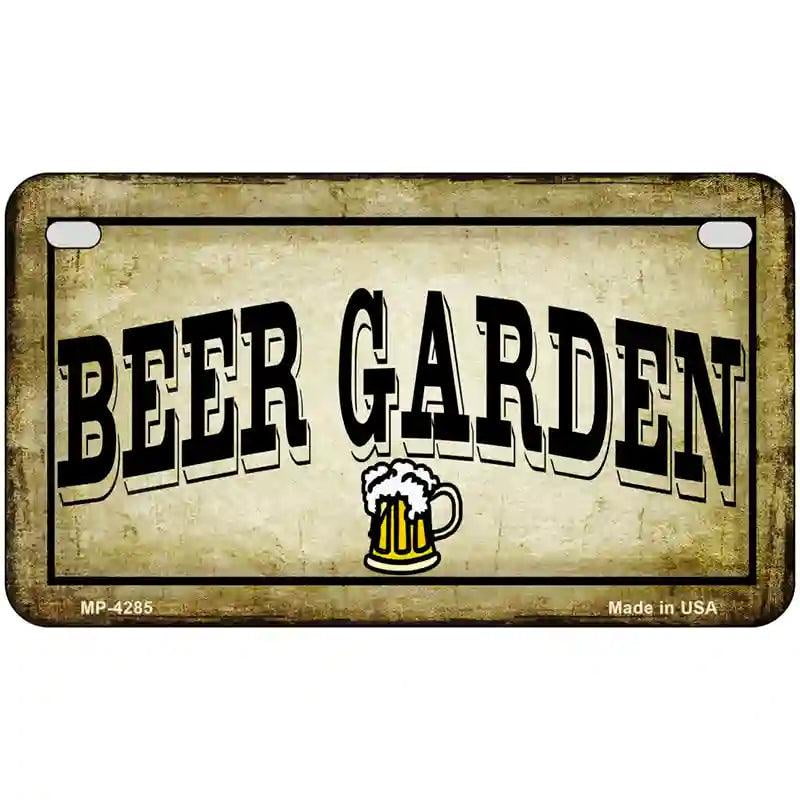 Beer Garden Metal Novelty License Plate 7" x 4" Motorcycle (MP ...