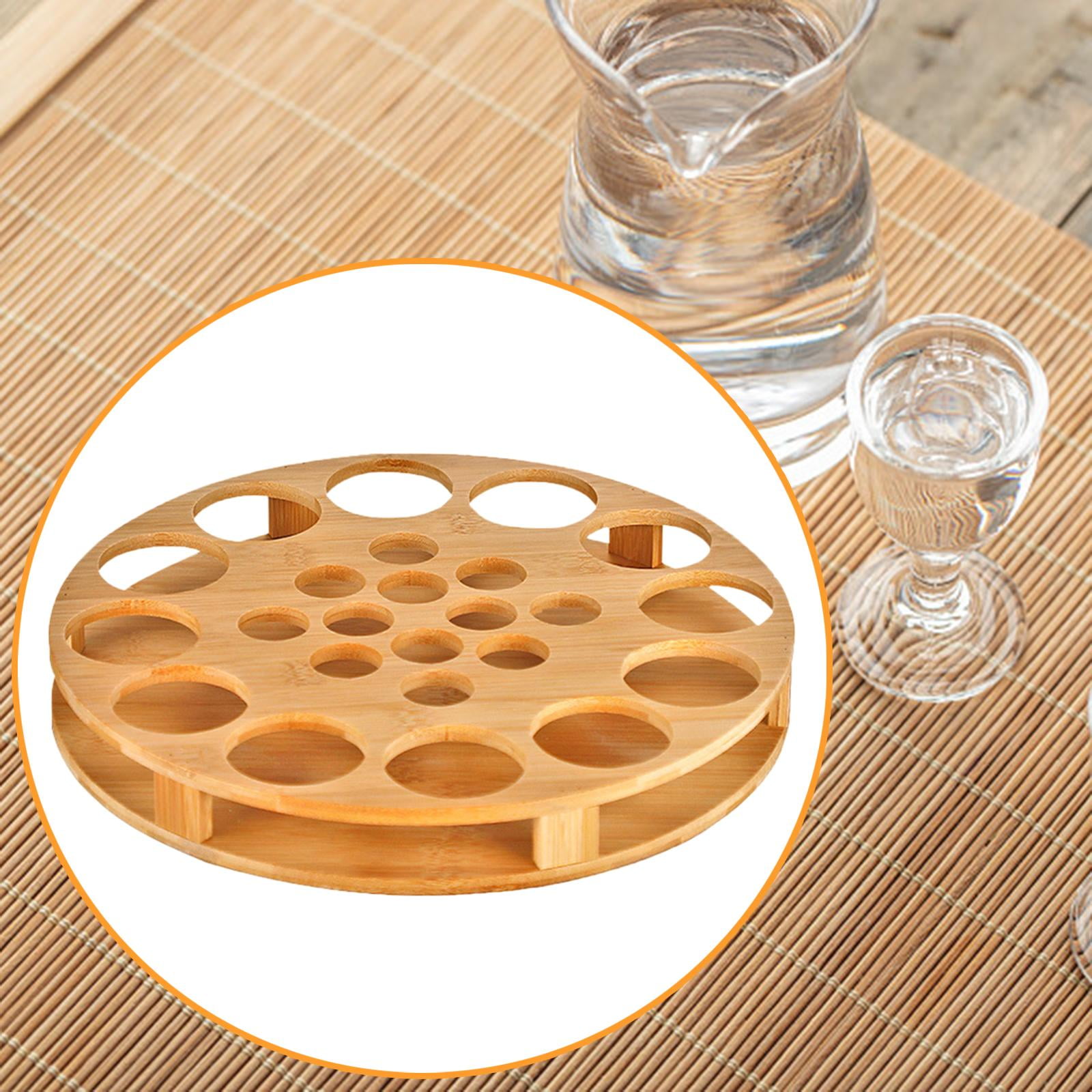 Beer Glass Tray Bamboo Pub for Club Barware Organizer for Whisky Brandy ...