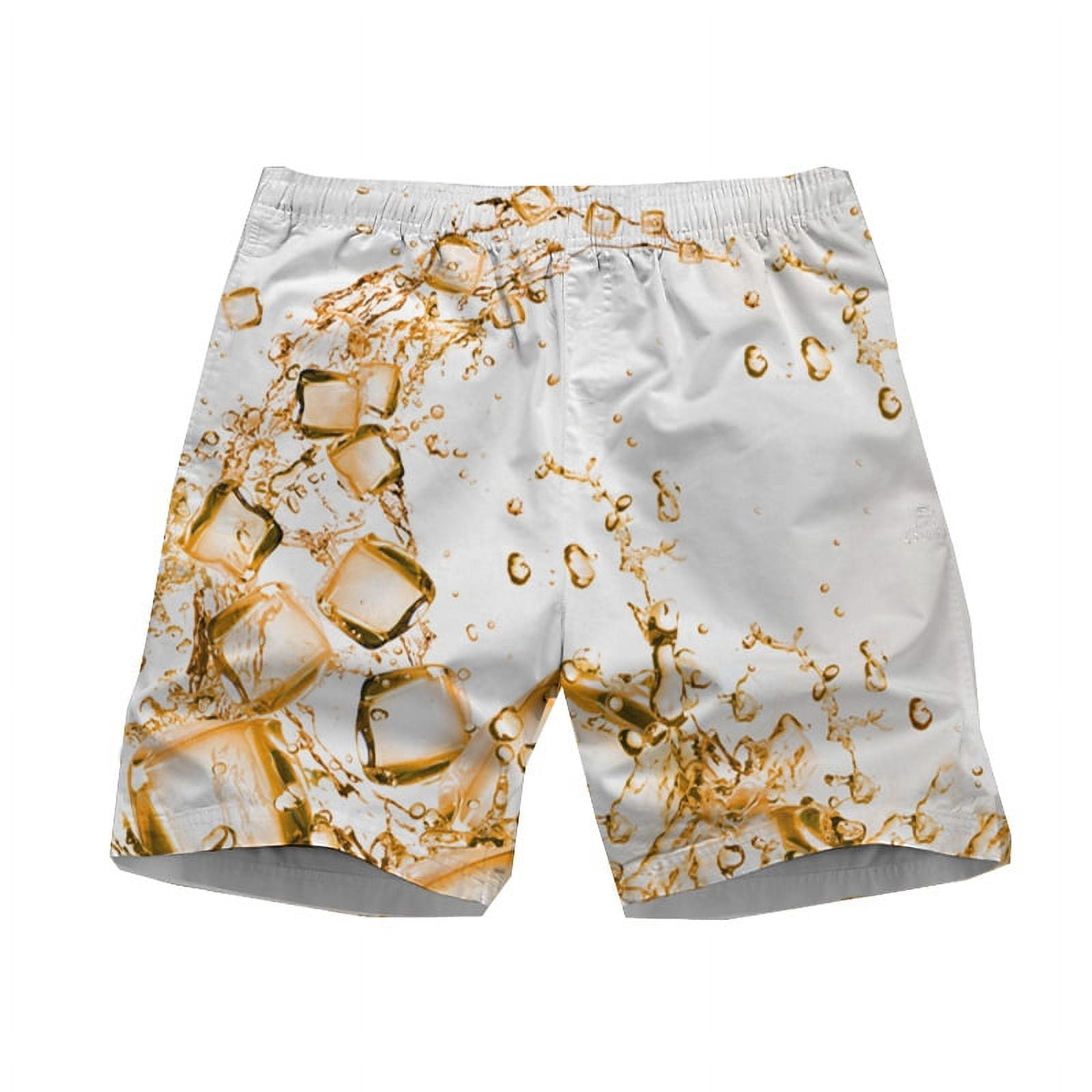 Beer Graphic Board Shorts Pants Men 3D Gulf Casual Printed Beach Shorts ...