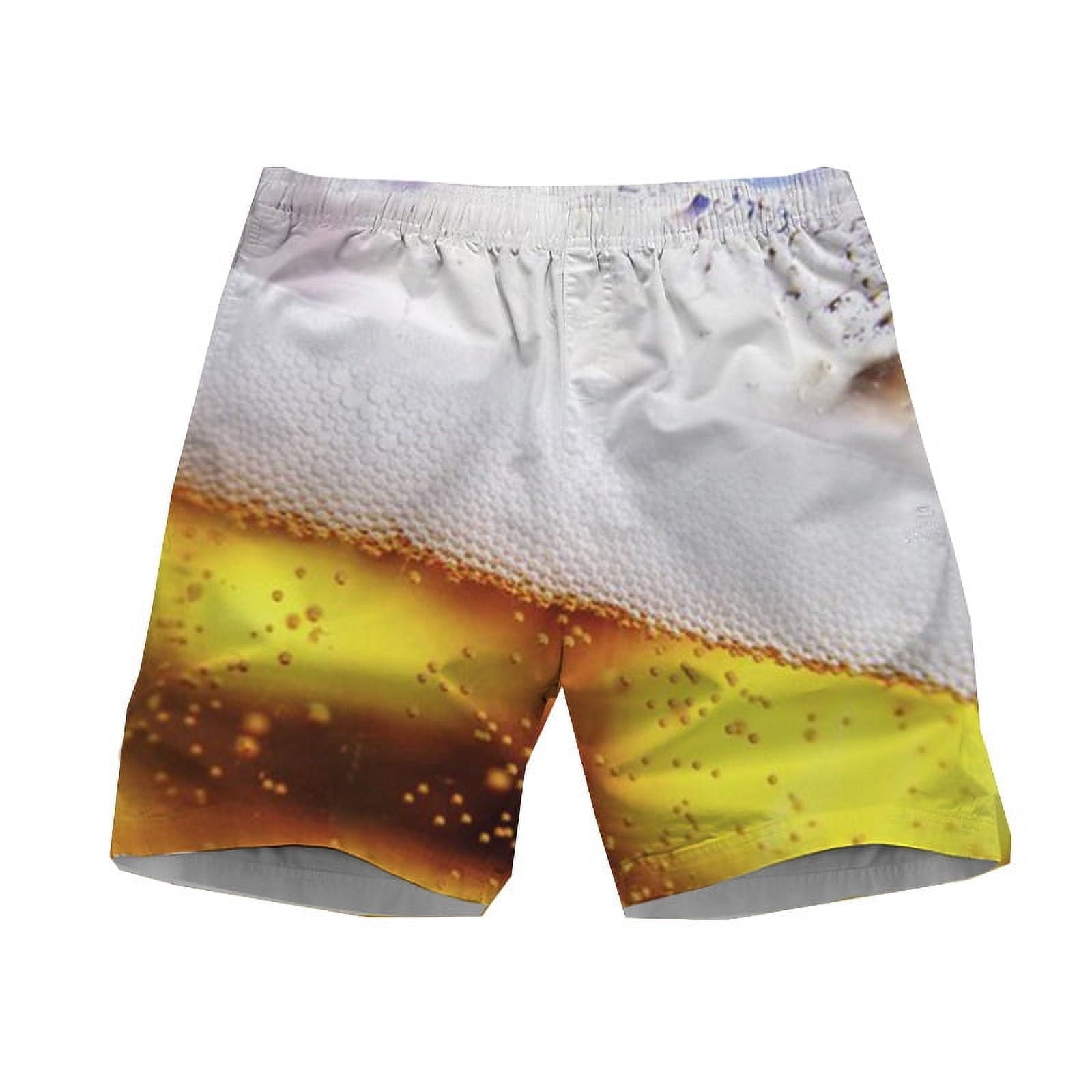Beer Graphic Board Shorts Pants Men 3D Gulf Casual Printed Beach Shorts ...