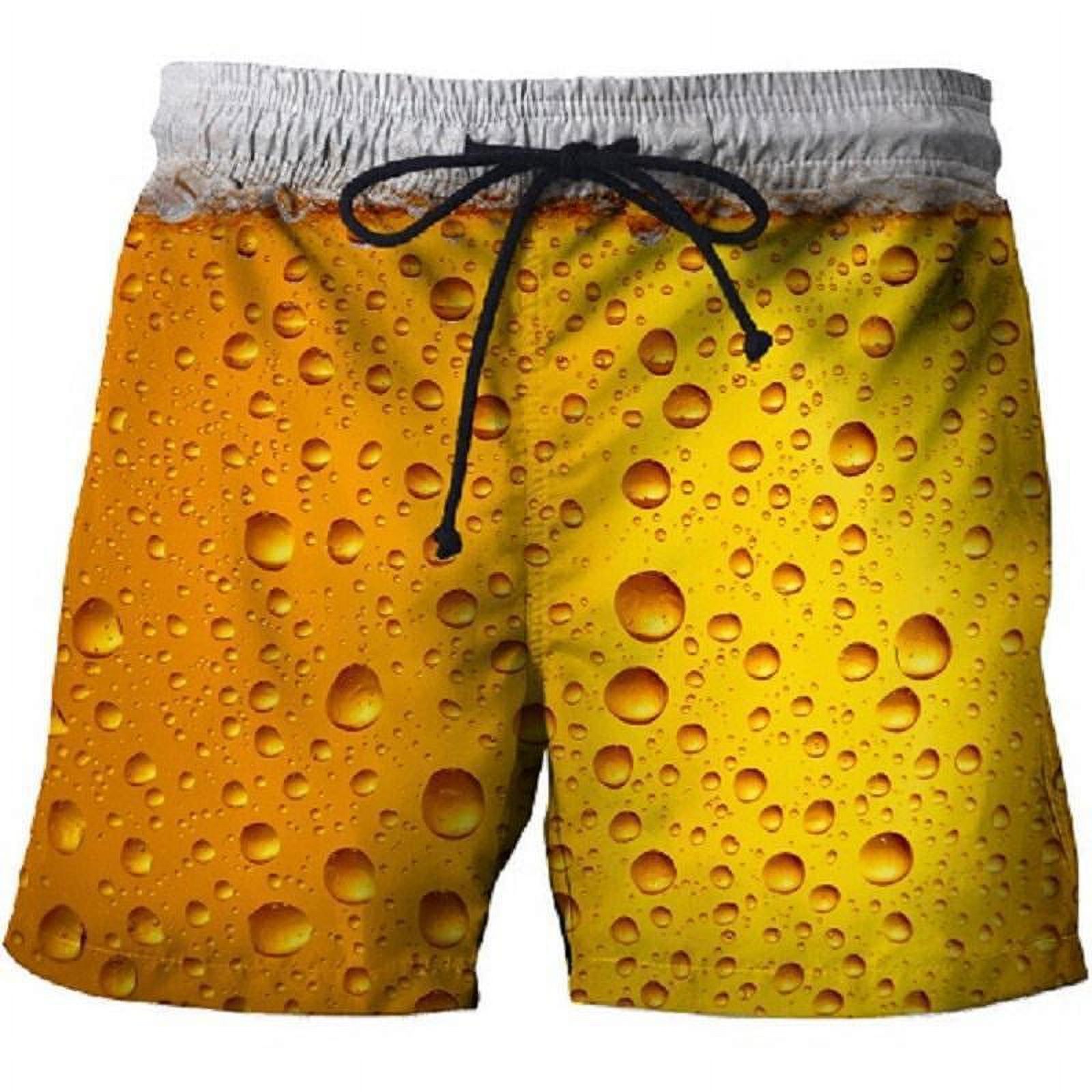 Beer Graphic Shorts Pants Casual Men 3D Printed Beach Shorts Summer ...