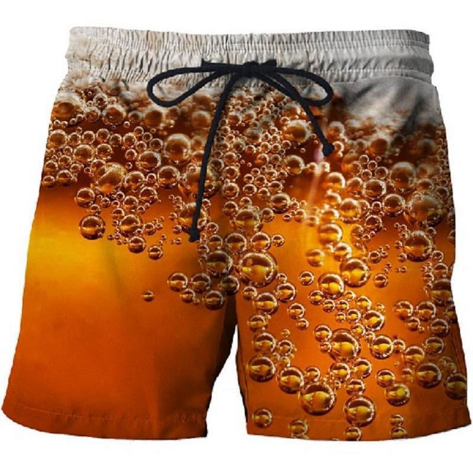 Beer Graphic Shorts Pants Casual Men 3D Printed Beach Shorts Summer ...