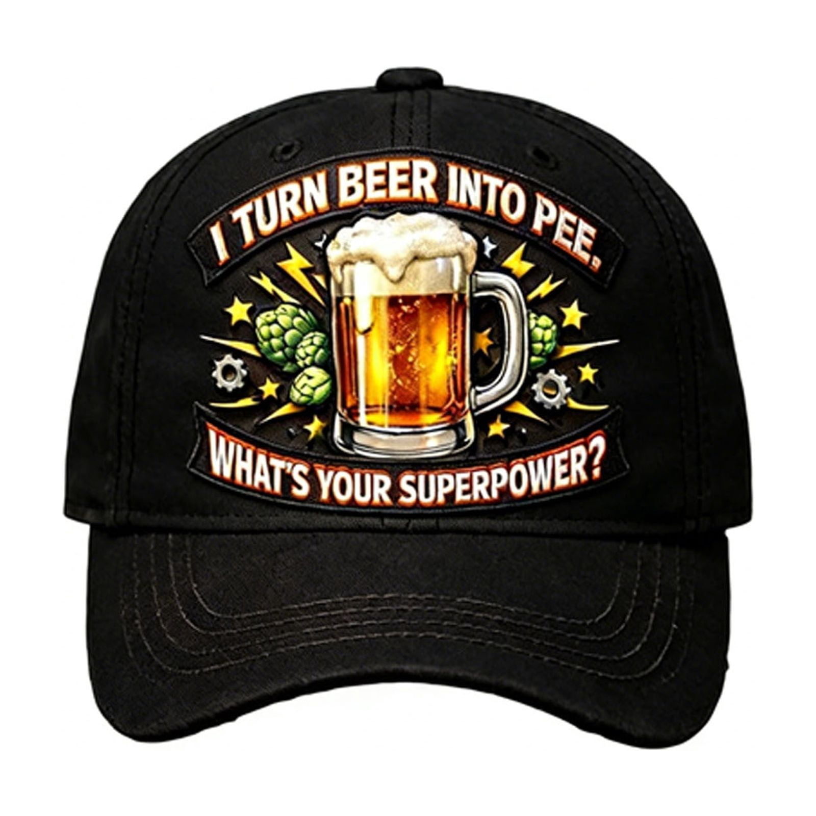 Beer Hat – Funny Beer Lover Cap with Superpower Quote,Adjustable ...