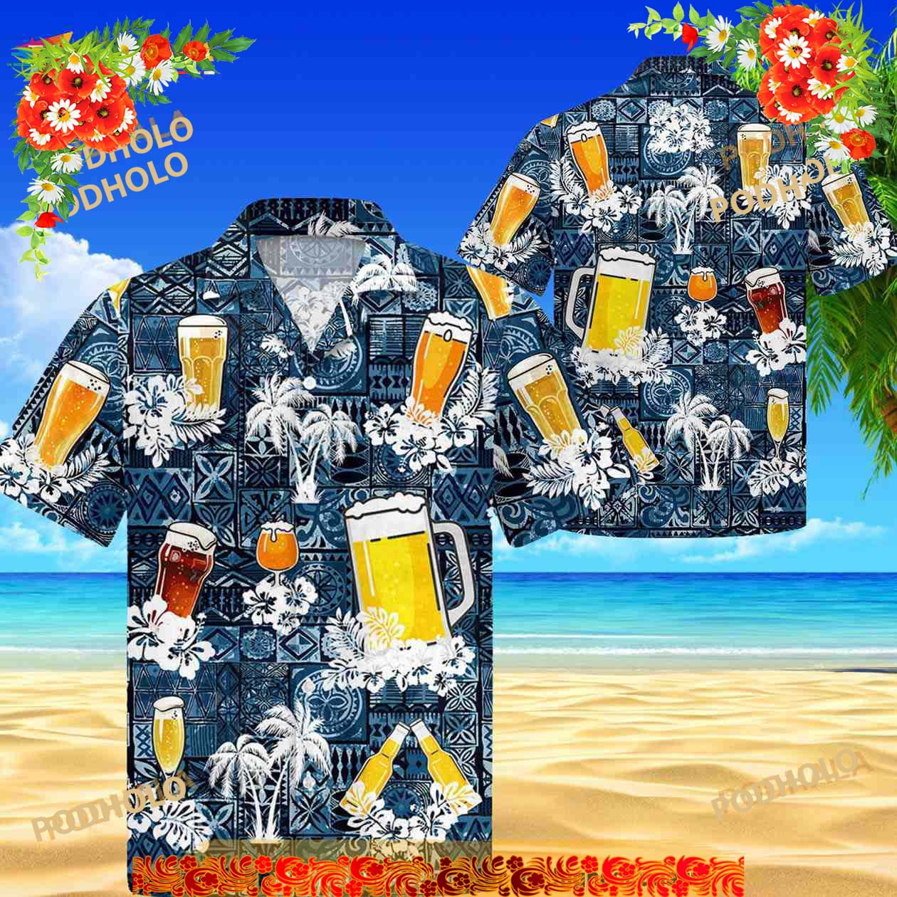 Beer Hawaiian Shirt, Hawaiian Beer, Aloha Hawaiian Shirt, Summer Trip ...