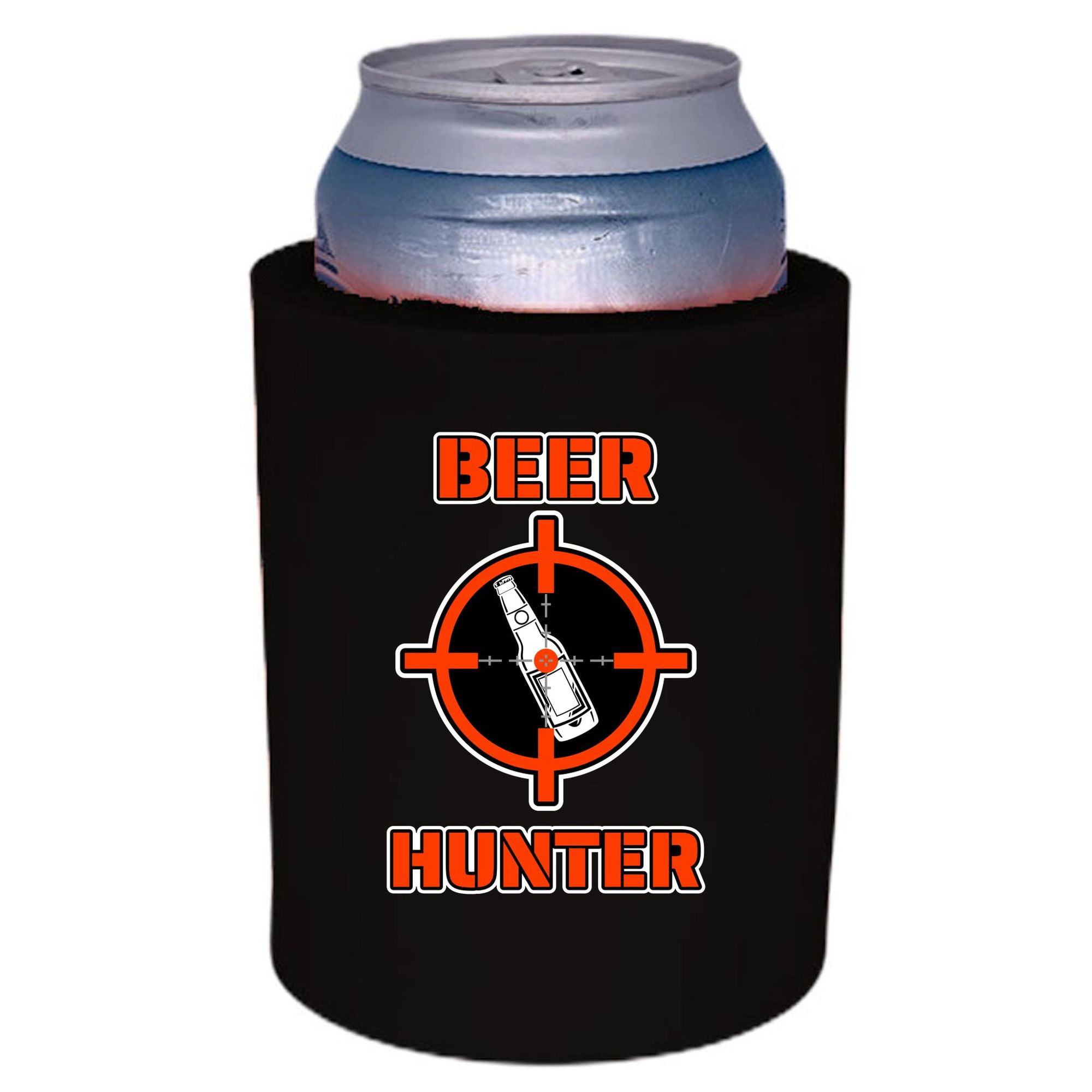 Beer Hunter Thick Foam Old School Can Coolie (Black) - Walmart.com