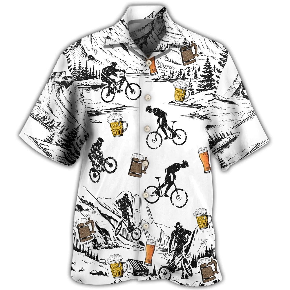 Beer I Like Beer And Moutain Bikes Hawaiian Shirt Men Women - Walmart.com
