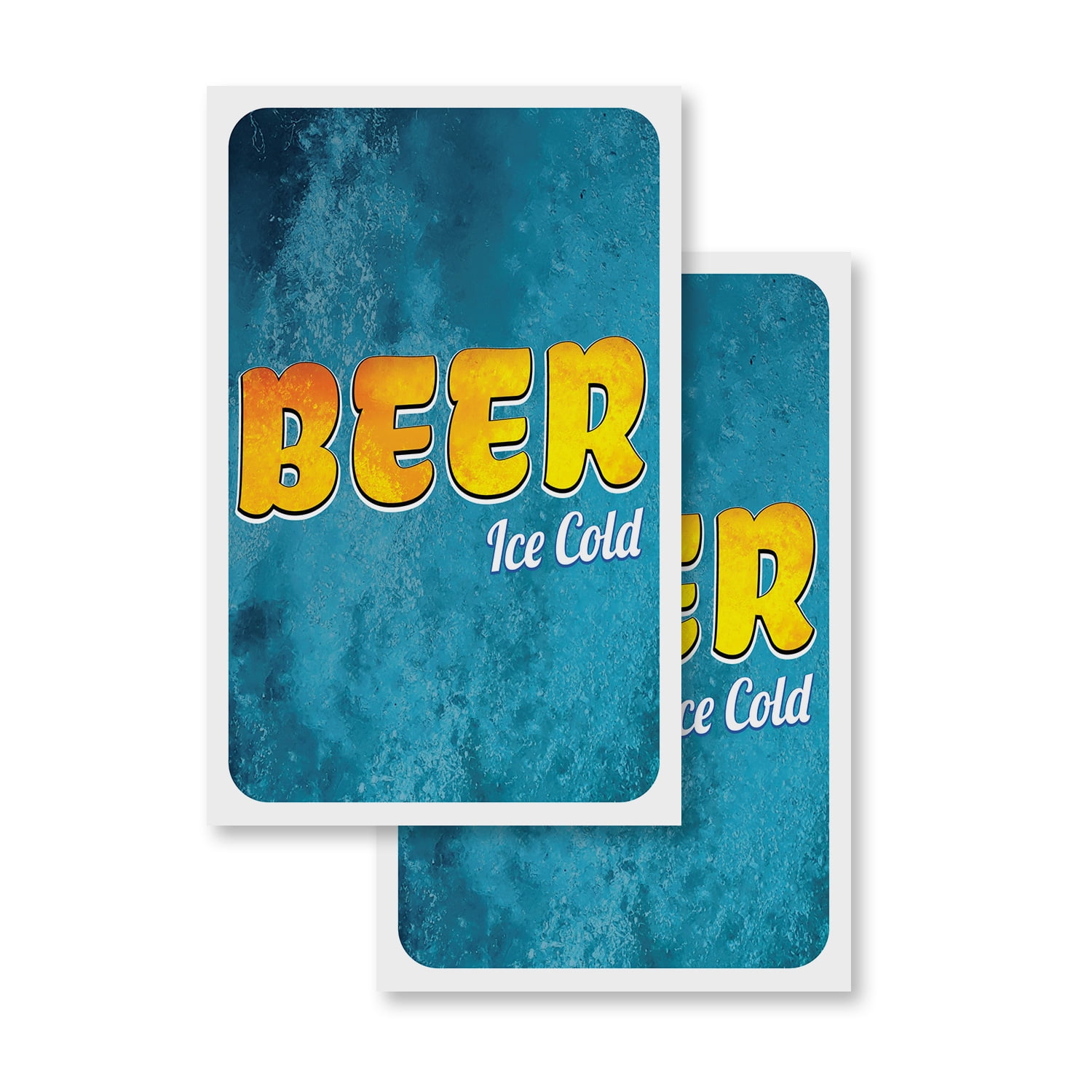 Beer Ice Cold (2-PACK) 24" x 36" Vinyl Decals | Sign Insert Peel ...