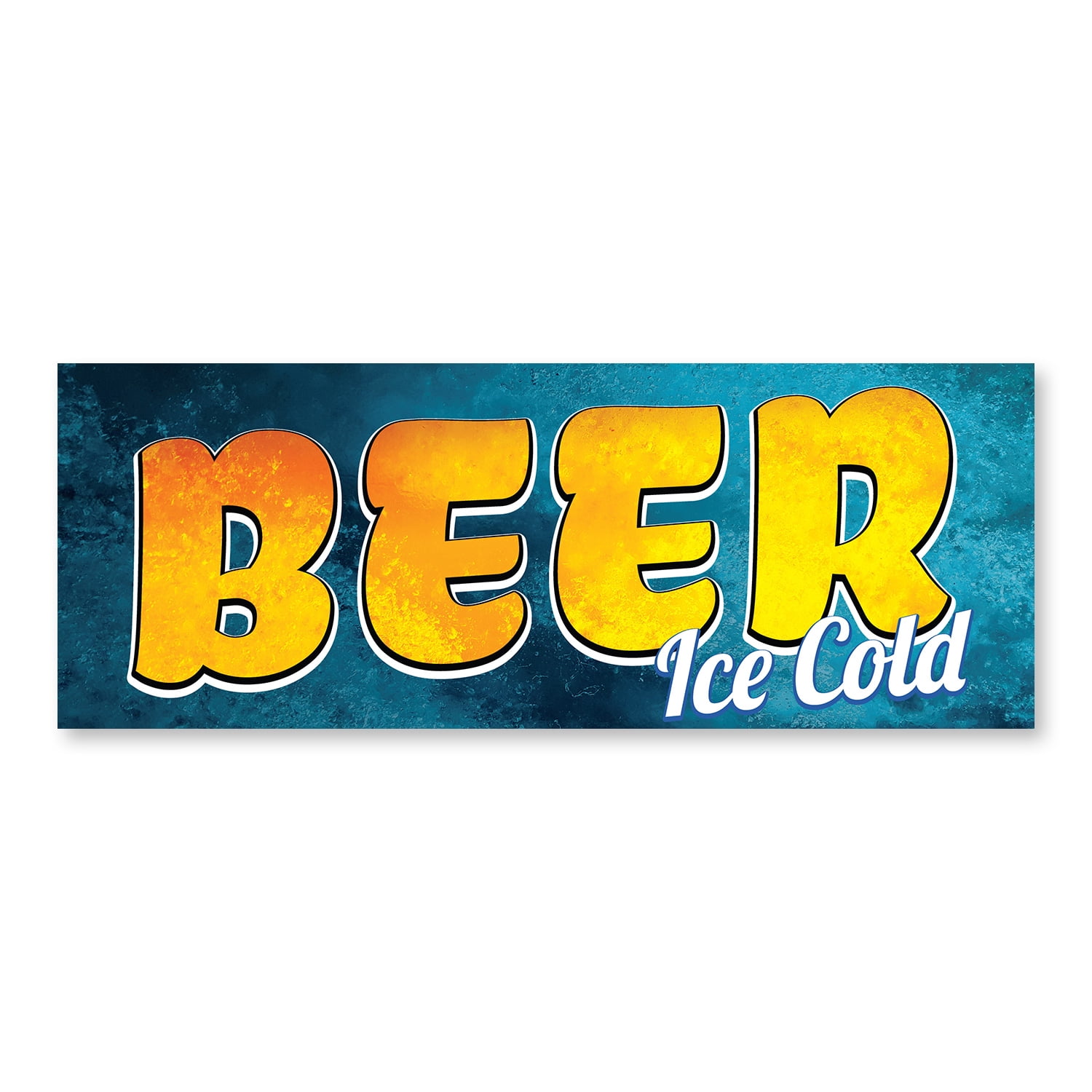 Beer Ice Cold 24" x 9" Decal | Advertise Your Business | All Weather ...