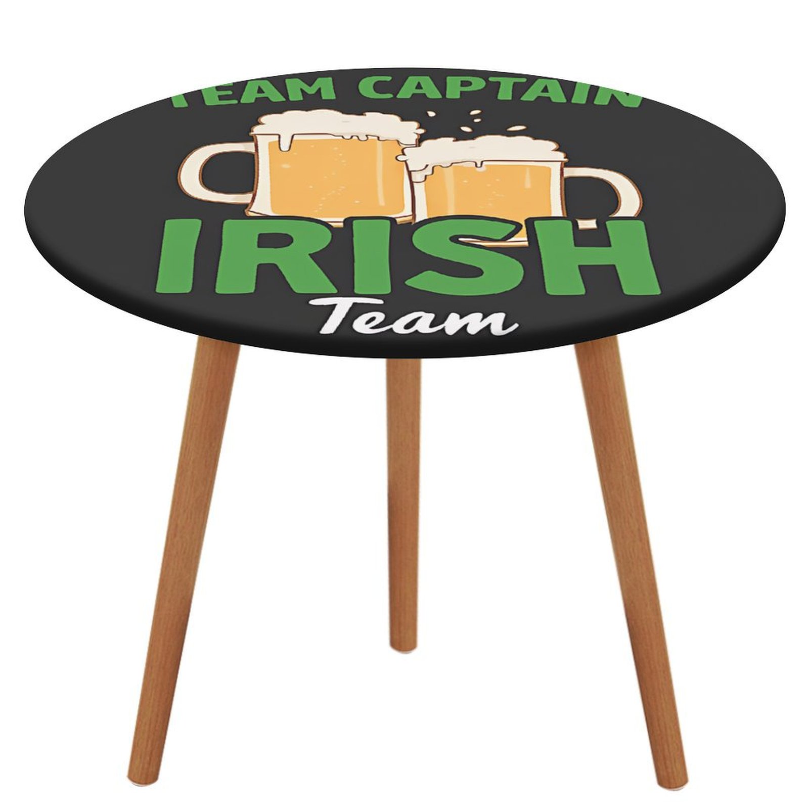 Beer Irish Team Leader 01 Pattern Round Tablecloth Waterproof Elastic ...