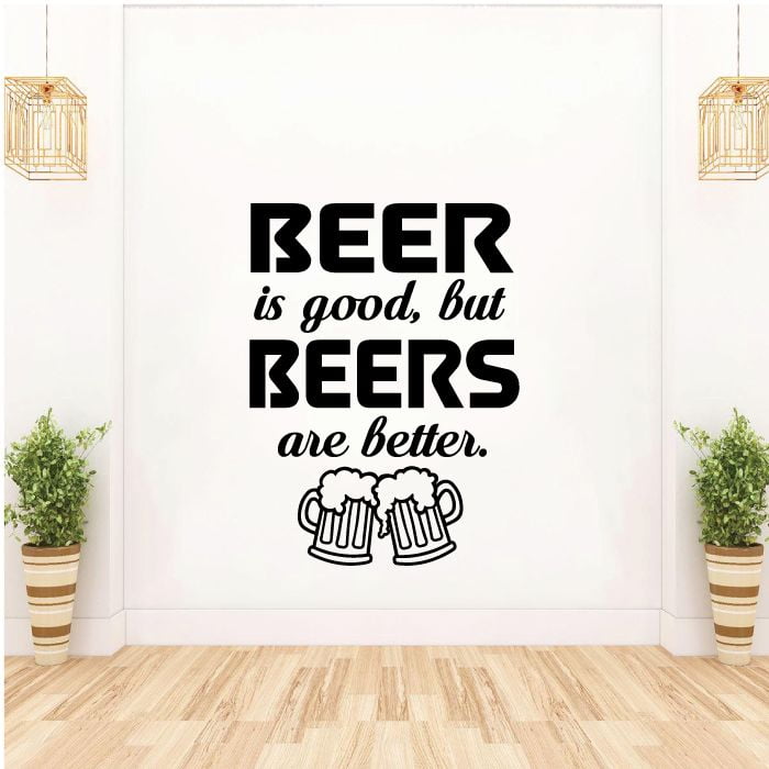 Beer Is Good But Beers Are Better - Beer Mug Silhouette Beer Quotes ...