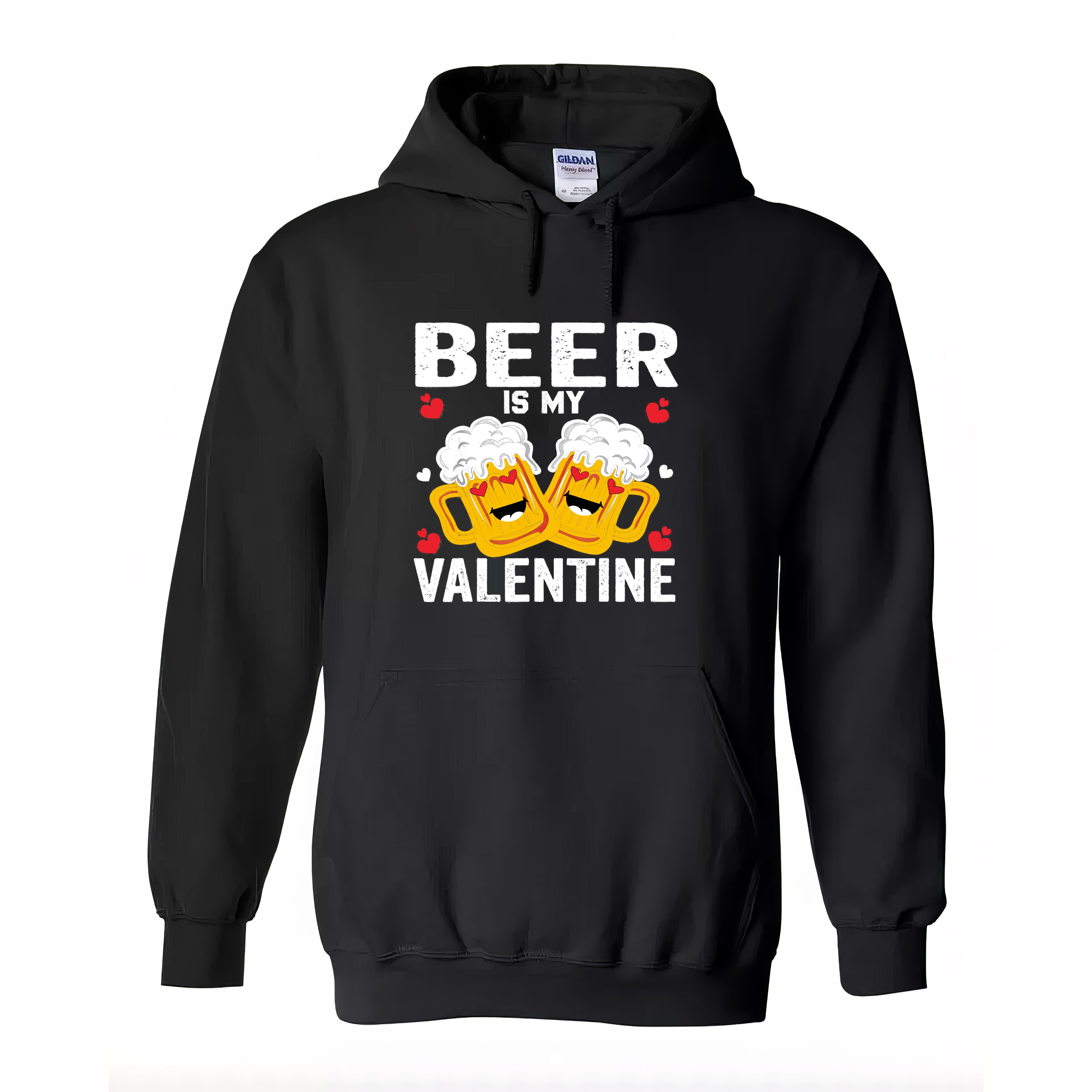 Beer Is My Valentine T-Shirt, Fun Valentine Hoodie, Funny Valentine's Day Sweatshirt, Unisex S ...