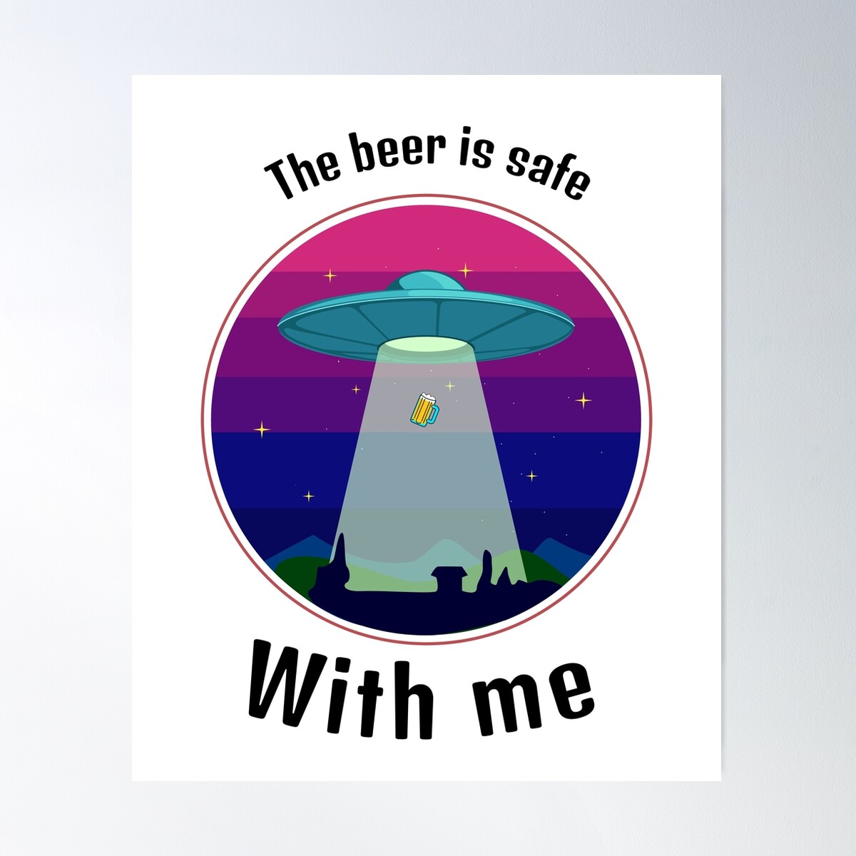 Beer Is Safe Poster Wall Art, Modern Wall Decor For Living Room Bedroom ...