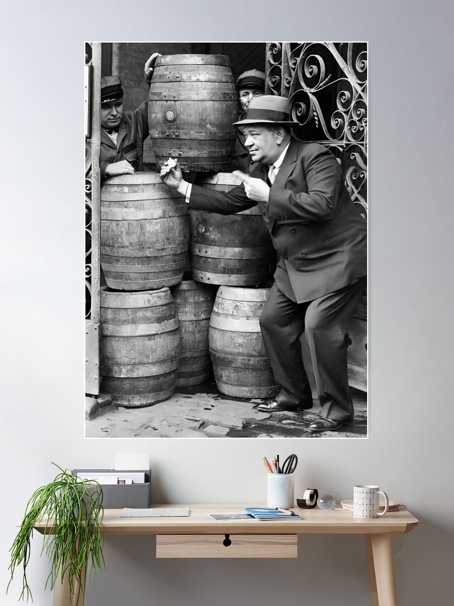 Beer Kegs, Prohibition, Black And White Vintage Art Poster Wall Art ...