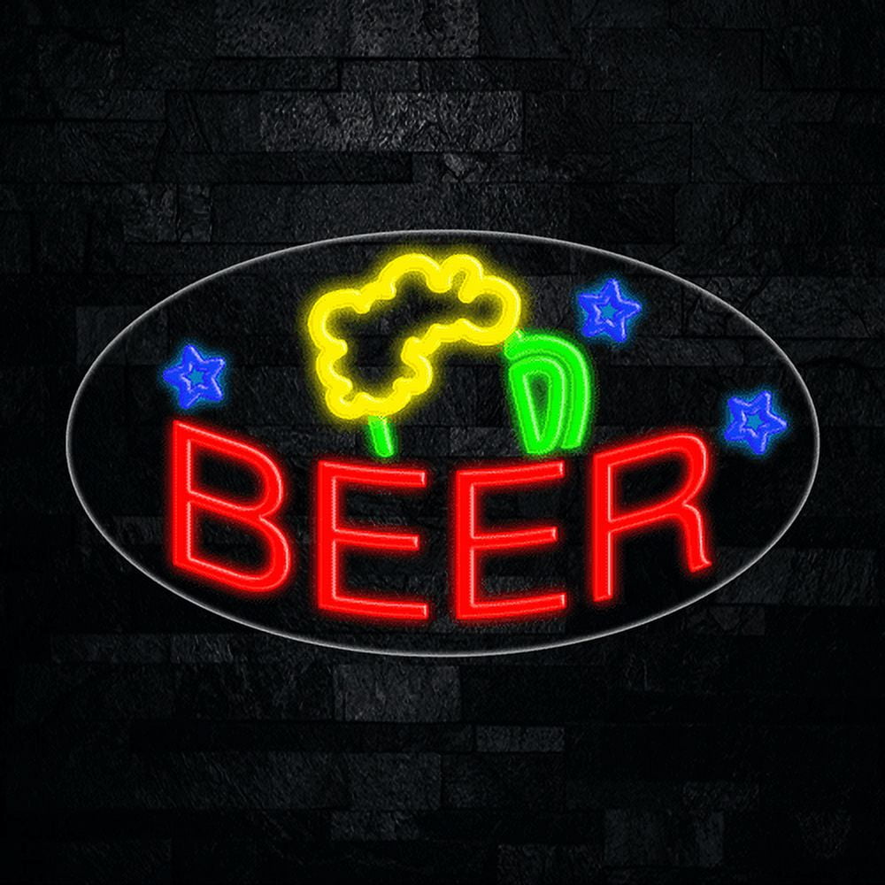 Beer LED Neon Sign 28"L x 16"H #34027 - Walmart.com