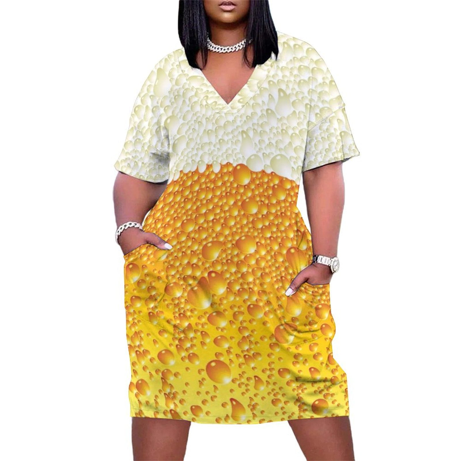 Beer - Lager - Pale Ale Loose Pocket Dress dresses for womens 2025 ...