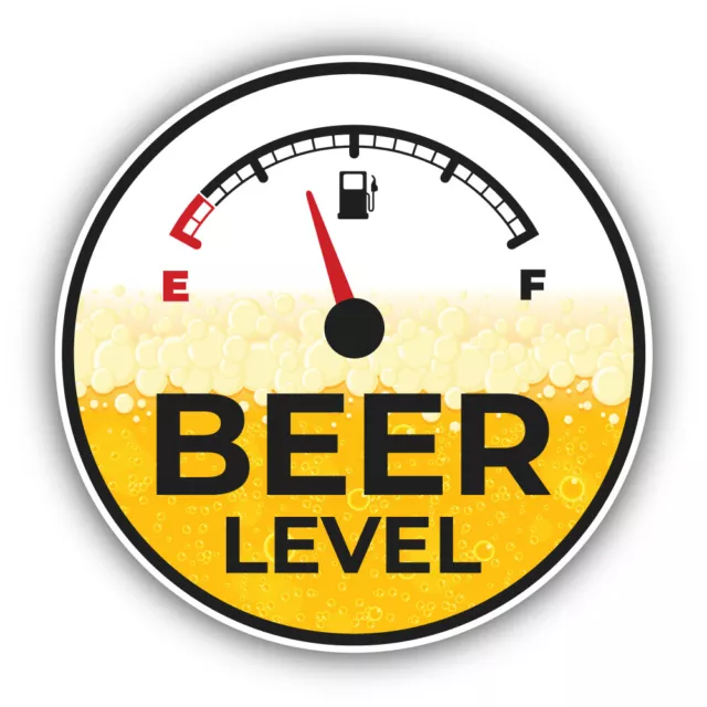Beer Level Fuel Gas Gauge Sticker Decal Phone Decal Water Bottle ...