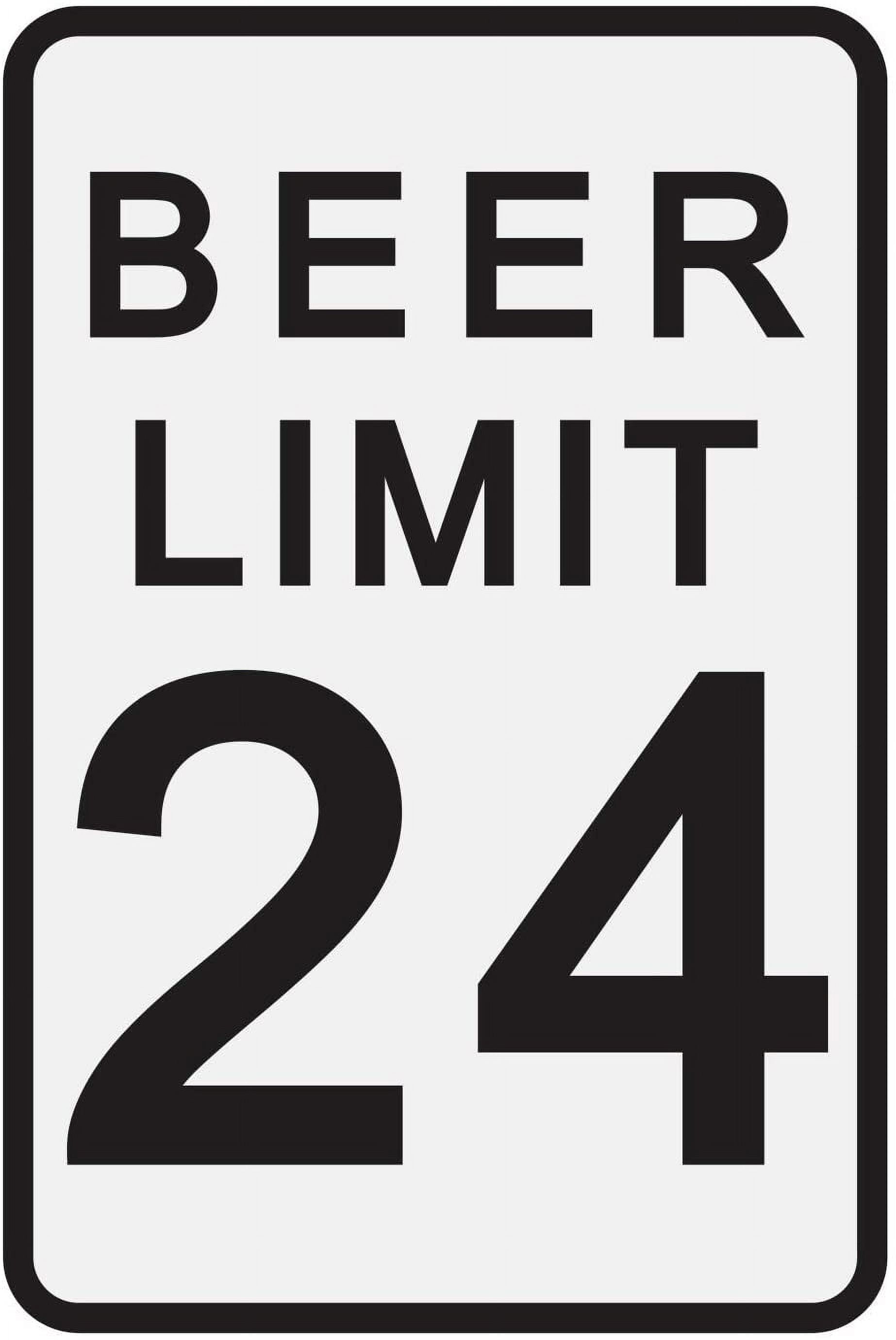 Beer Limit 12" x 8" Tin Funny Traffic Sign Man Cave Decor Garage/Bar ...