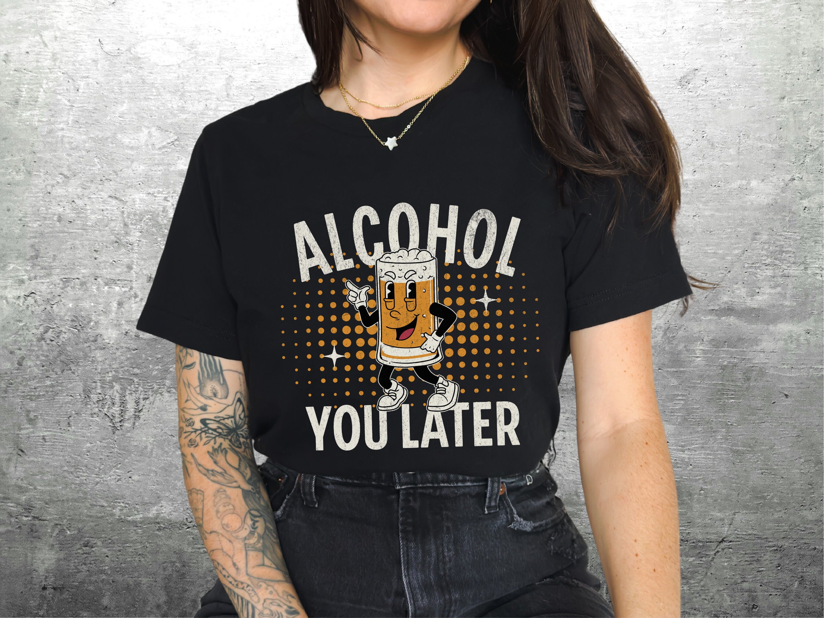 Beer Lover Gift, Funny Beer Shirt, Alcohol You Later, Retro Graphic Tee ...