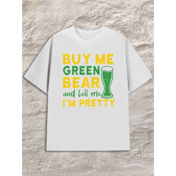 Beer Lover Tee men's white New spring and fall printed T-shirts ...