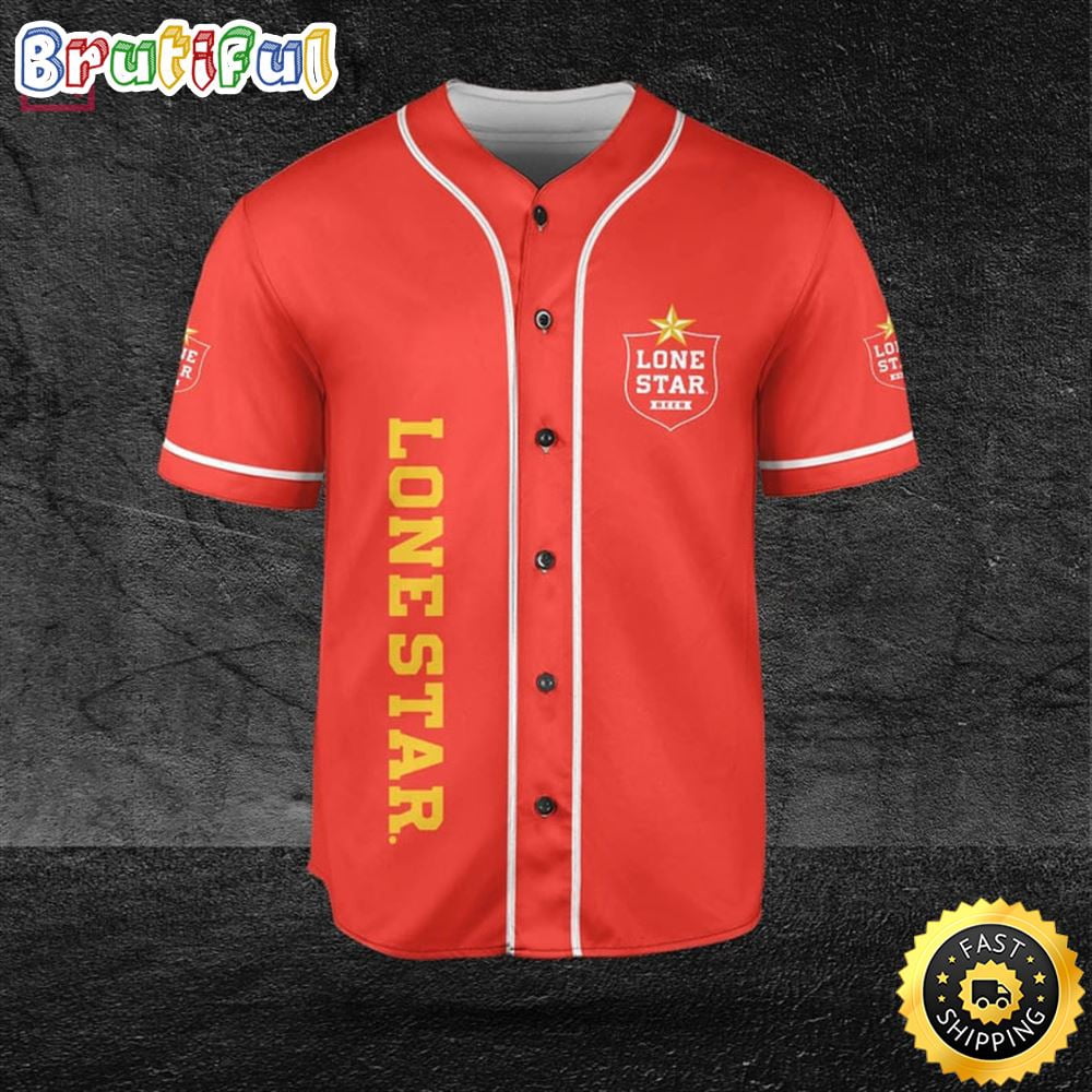 Beer Lovers Lone Star Red Baseball Jersey Sunny Shirt - Walmart.com