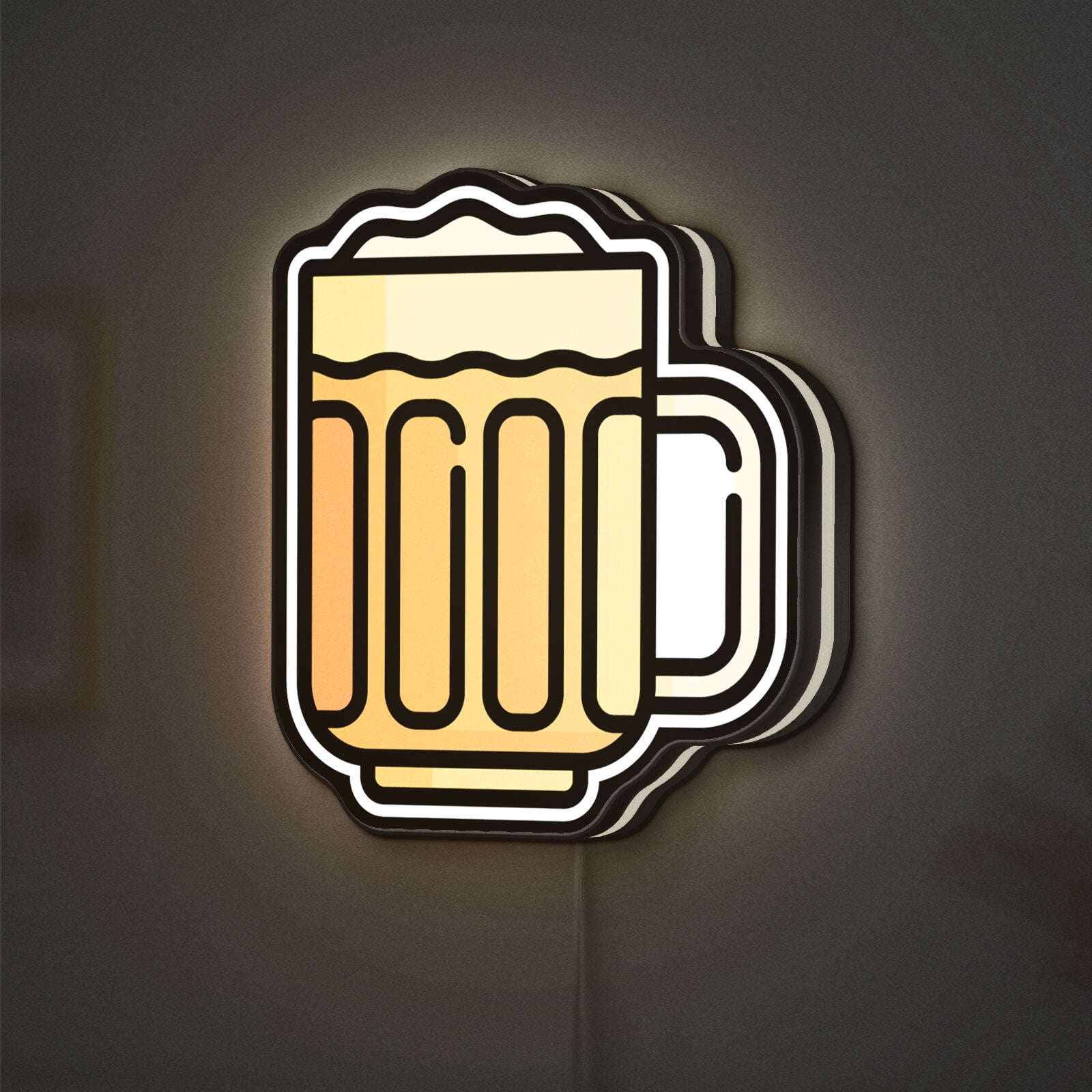 Beer Mug 3D Novelty Light Box for Alcohol Decor, Food and Drink Themed ...