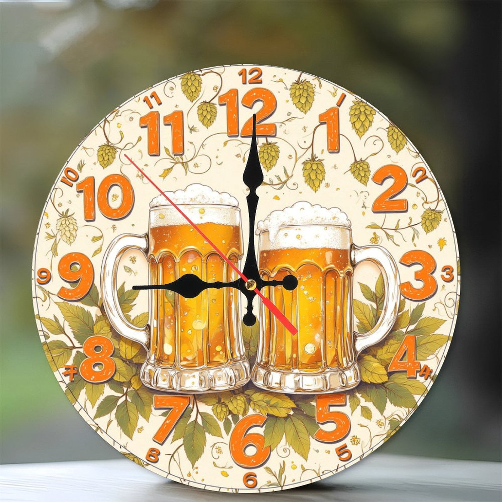 Beer Mug Clock Wall Decor， Home Bar Decor， Pub Decor 10-Inch Silent ...