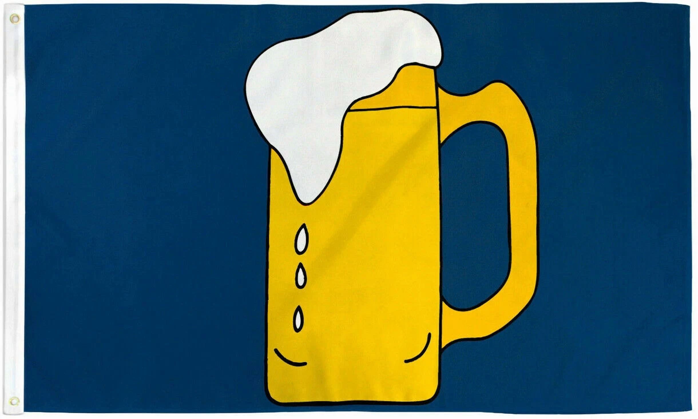 Beer Mug Flag 3X5Ft Funny Dorm Flag Novelty Bar Man Cave Decor 100D ...
