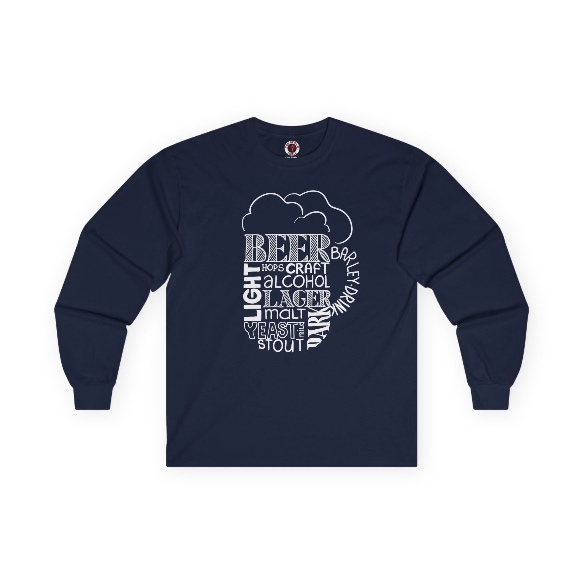 Beer Mug Of Words Long Sleeve Tee - Walmart.com