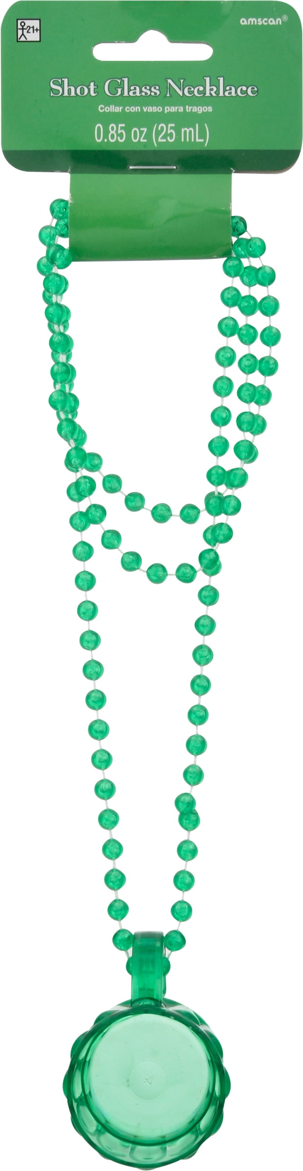 Beer Mug Shot Glass on Mardi Gras Bead Necklace St. Patrick's Day ...