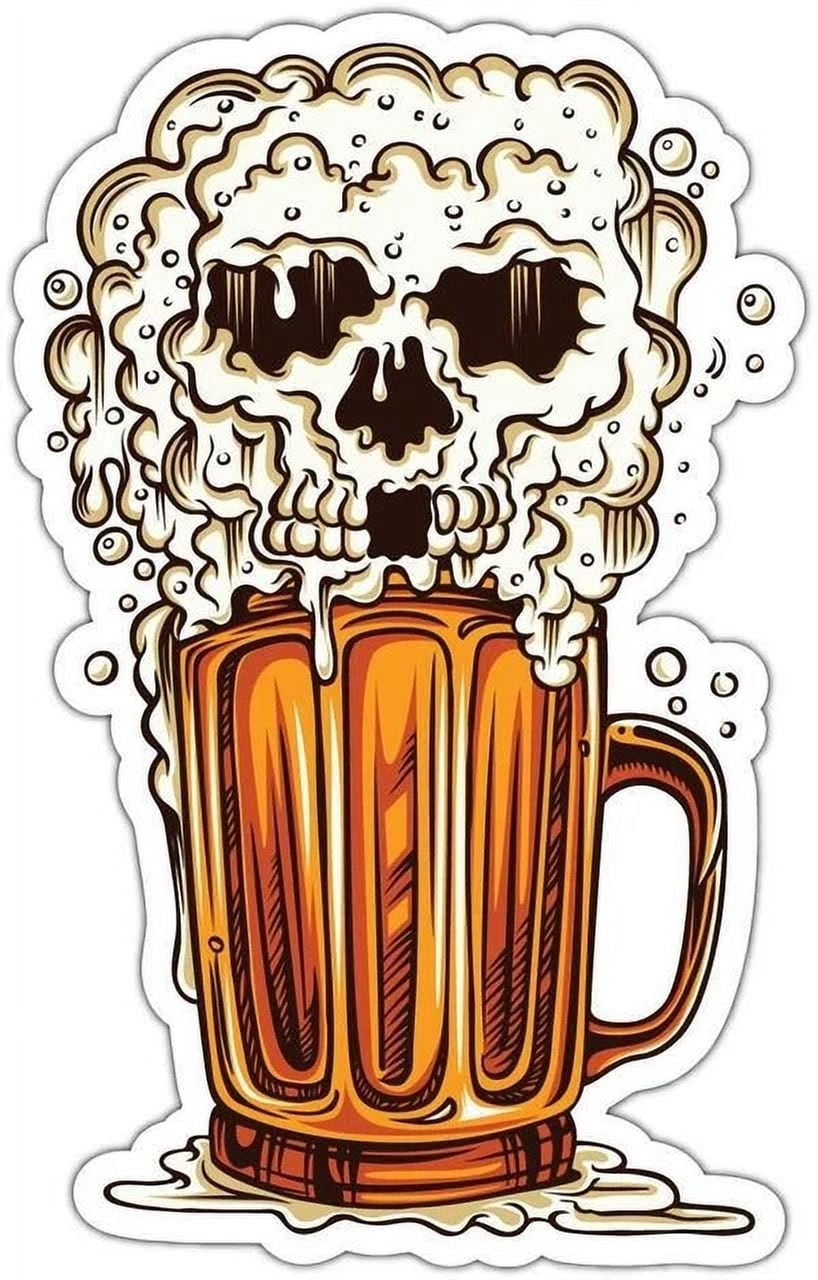 Beer Mug Skull Oktoberfest Restaurant Car Window Stickerphone Decal ...
