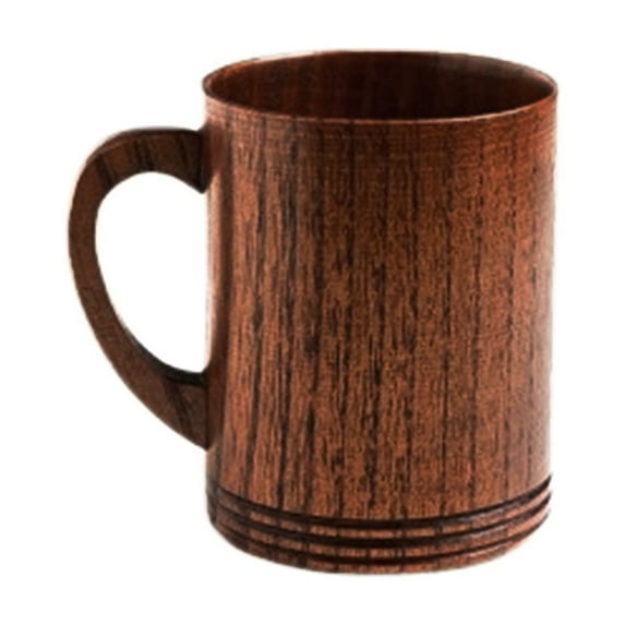 Beer Mug Wooden Coffee Mug Creative Wood Grain Mug With Handle Cup High ...